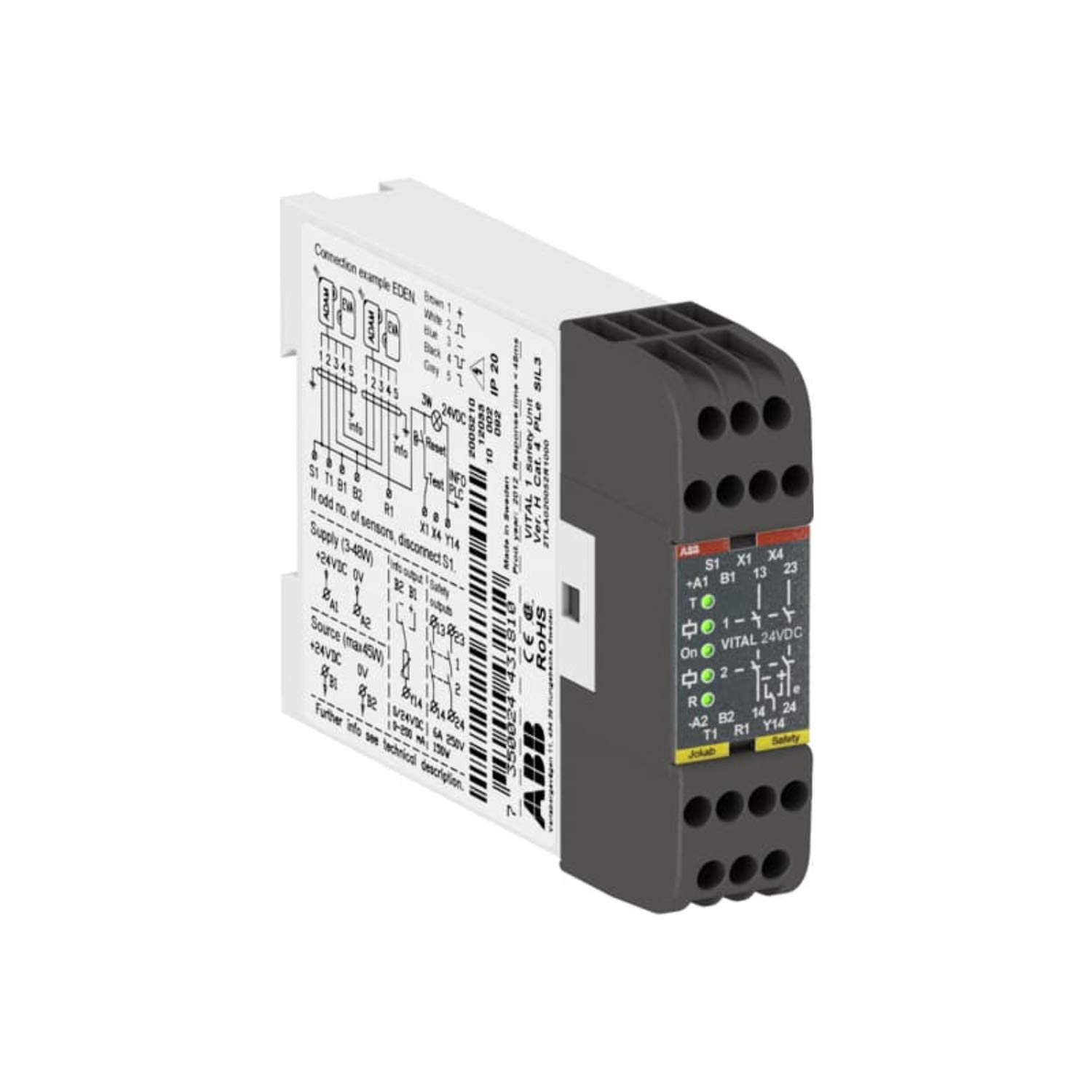 Abb Control Unit, Vital 1, 24Dc/2No Rohs Compliant: Yes ...
