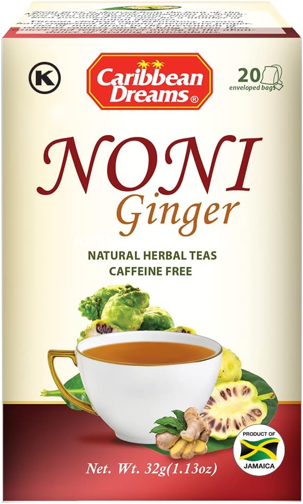 Amazon.com : Caribbean Dreams Noni Ginger Tea, 20 Tea Bags : Grocery ...