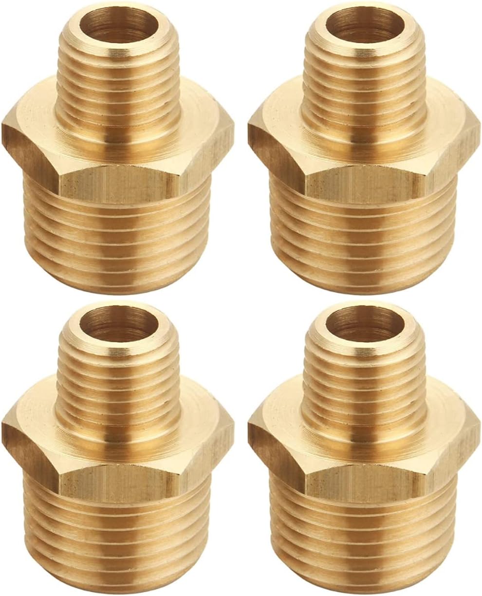 Brass Reducing Coupling 3/8" COMP x 1/2" MIP Male Leak Proof Easy ...