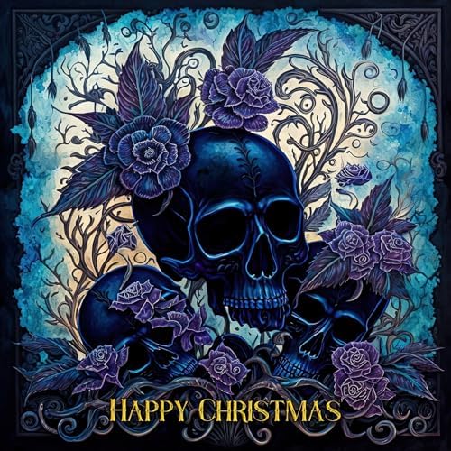 Gothic Art Fantasy Skull Christmas Card (Design 8) - Special Xmas Card ...