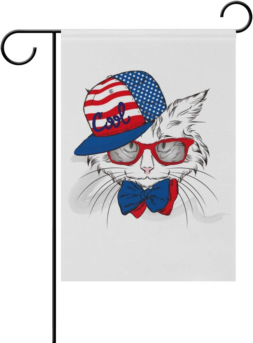 Amazon.com : FAJRO Cool Cat Yard Flags Garden Flag for Garden and Home ...