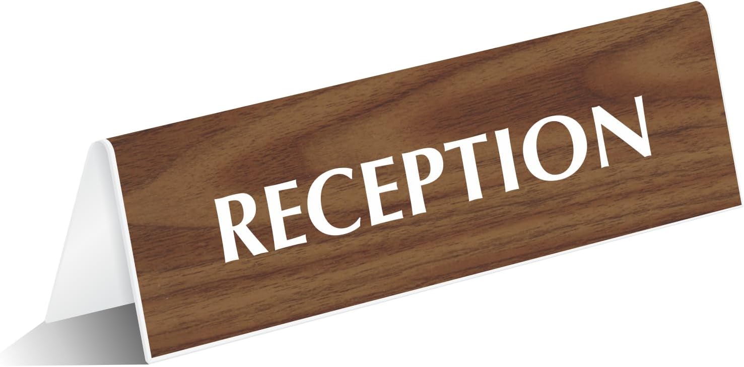 Amazon.com: SmartSign Reception Table Top Tent Sign, 2" x 6" Acrylic V ...