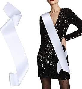 White Blank Satin Sashes, Blank Satin Sash, DIY Plain Pageant Sash ...