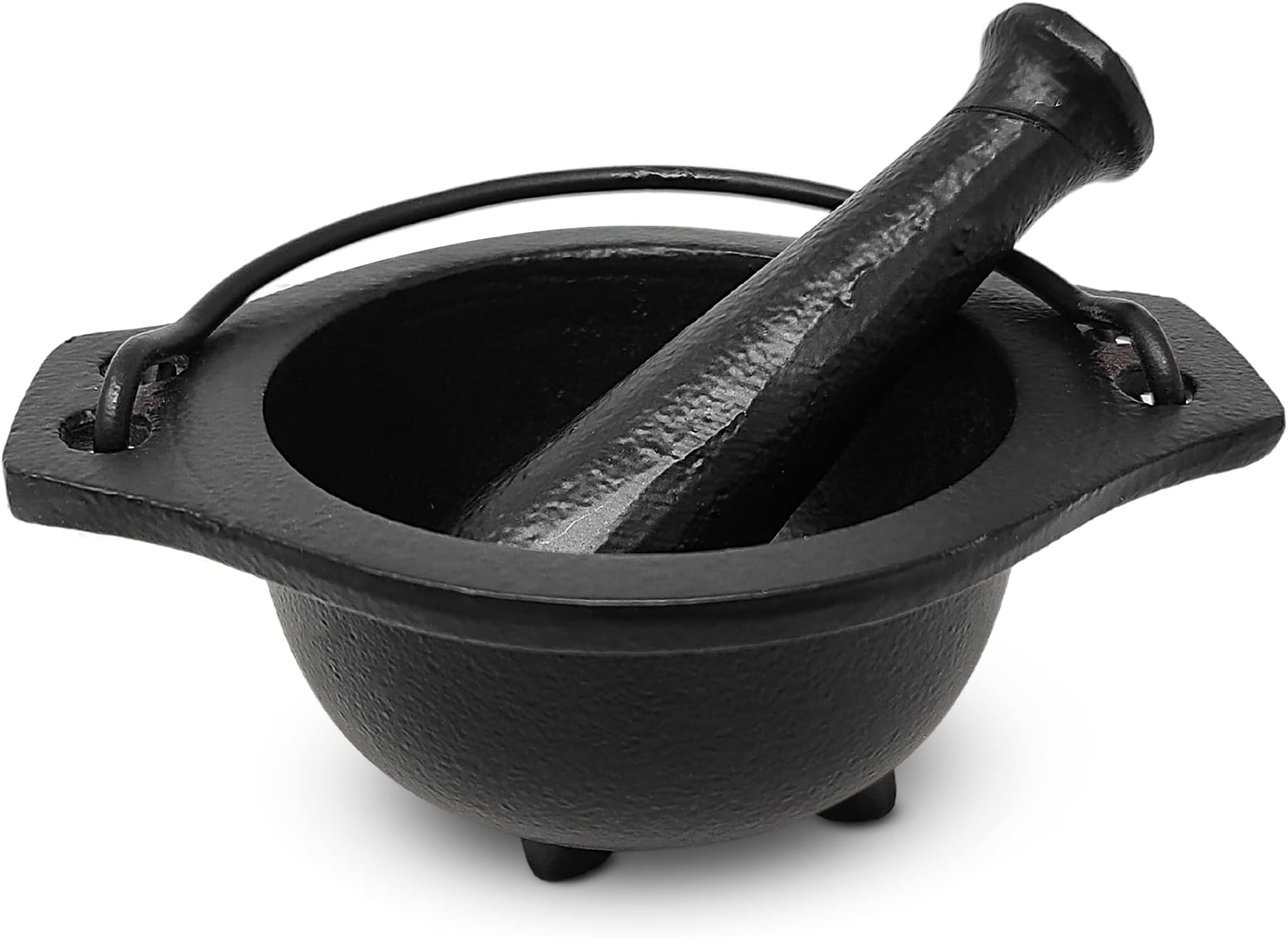 Amazon.com: Zassenhaus Manu Cast Iron Mortar & Pestle, 4" x 3", Black ...