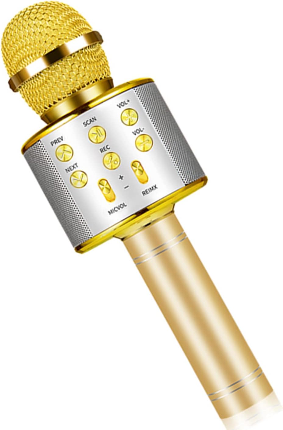 Microfono Karaokee, Micrófono Bluetooth Inalámbrico con Bocina y LED ...