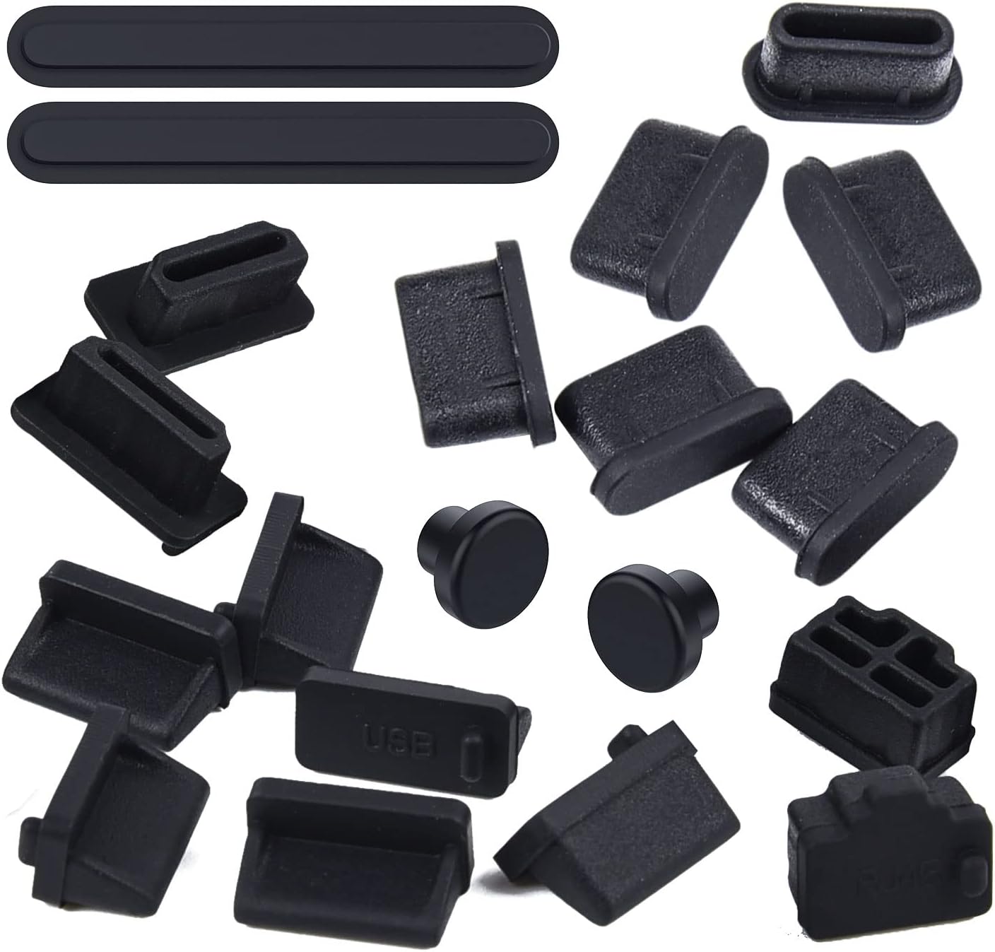 Amazon.com: USB Cover Port Plug Caps - 30Pcs 6 Type Silicone Anti Dust ...