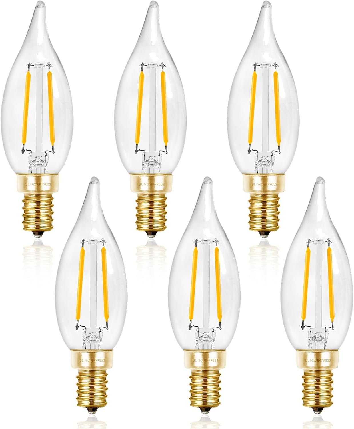 Hizashi 25 Watt Candelabra Bulbs, E12 LED Bulb Dimmable 2700K Soft Warm ...