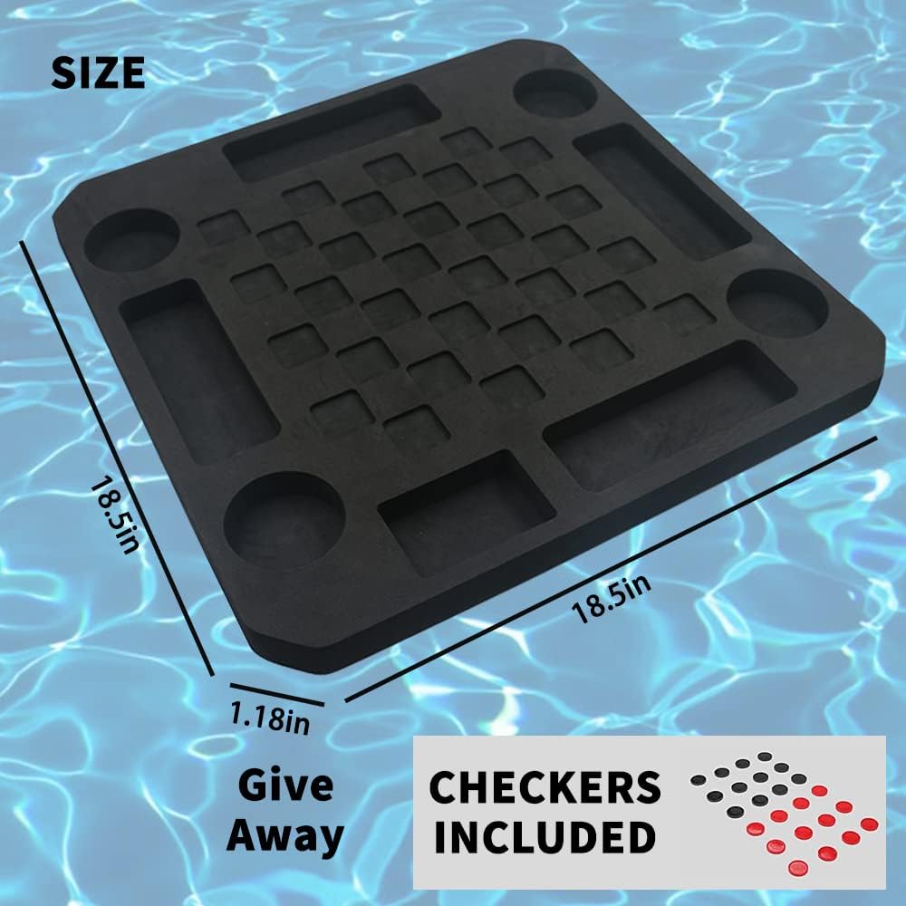 Buy Floating Checkerboard Table, Poker Game Table Tray for Swimming ...