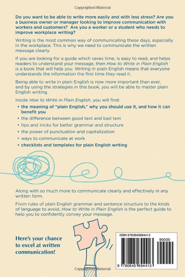 Snapklik.com : How To Write In Plain English: A Writing Guide That ...