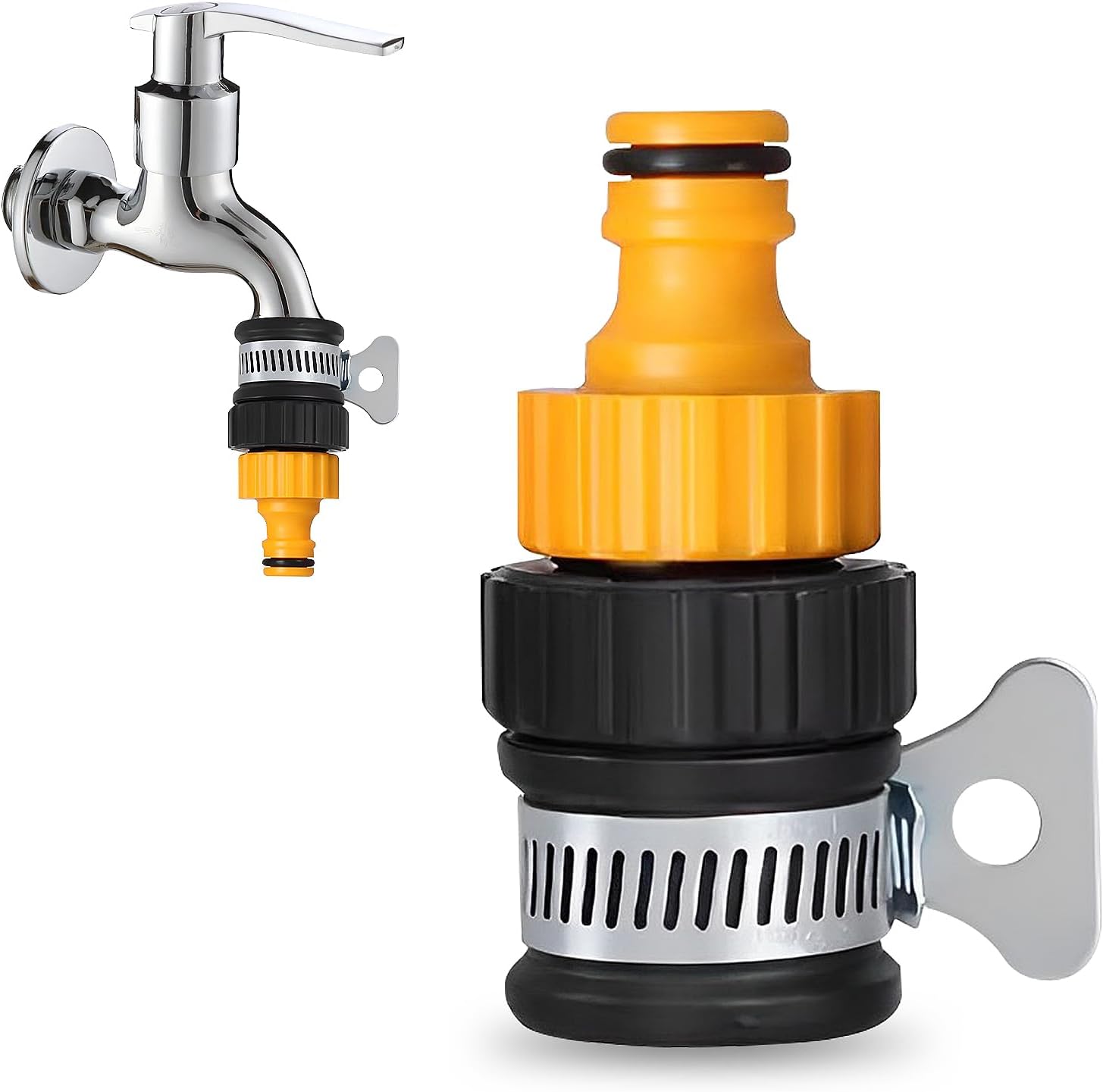 HCTJLBI Hose Tap Connector, 12-16mm Mixer Garden Tap Hose Connectors ...