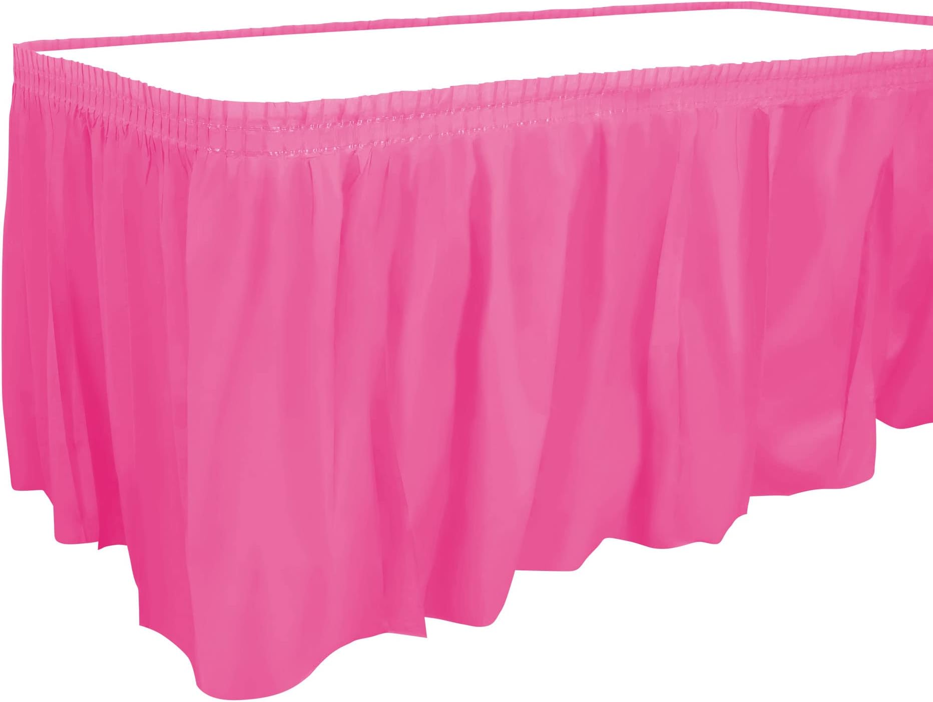 Amazon.com: Pink Plastic Table Skirt 29" x 14' Rectangular Party : Home ...