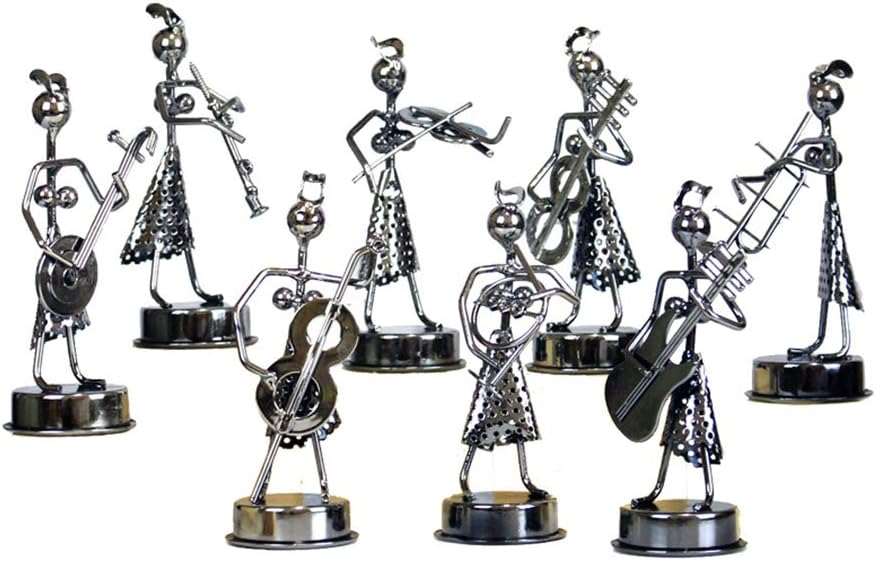Amazon.com: HOMSFOU 8 Pcs Iron Guitar Player Sculpture Small Iron ...