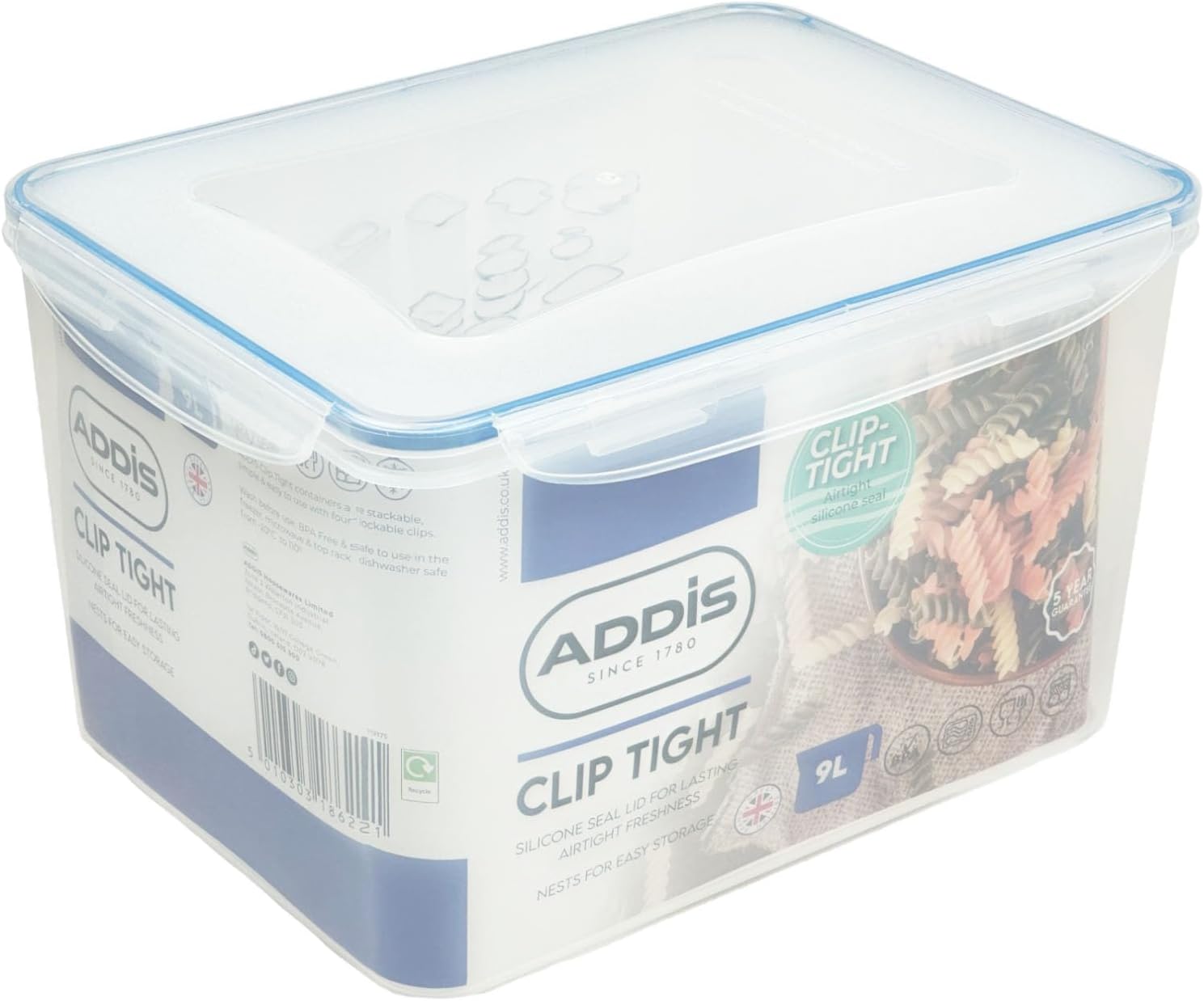 Addis Clip Tight Super Large Food Storage Container 9 Litre Tall ...