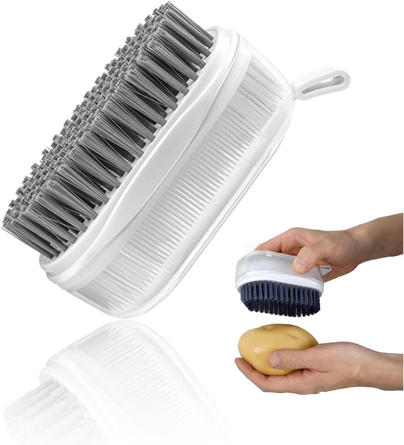 Amazon.com: YAFIYGI 1 PCS Veggie Brush Scrubber Soft and Hard Bristle ...