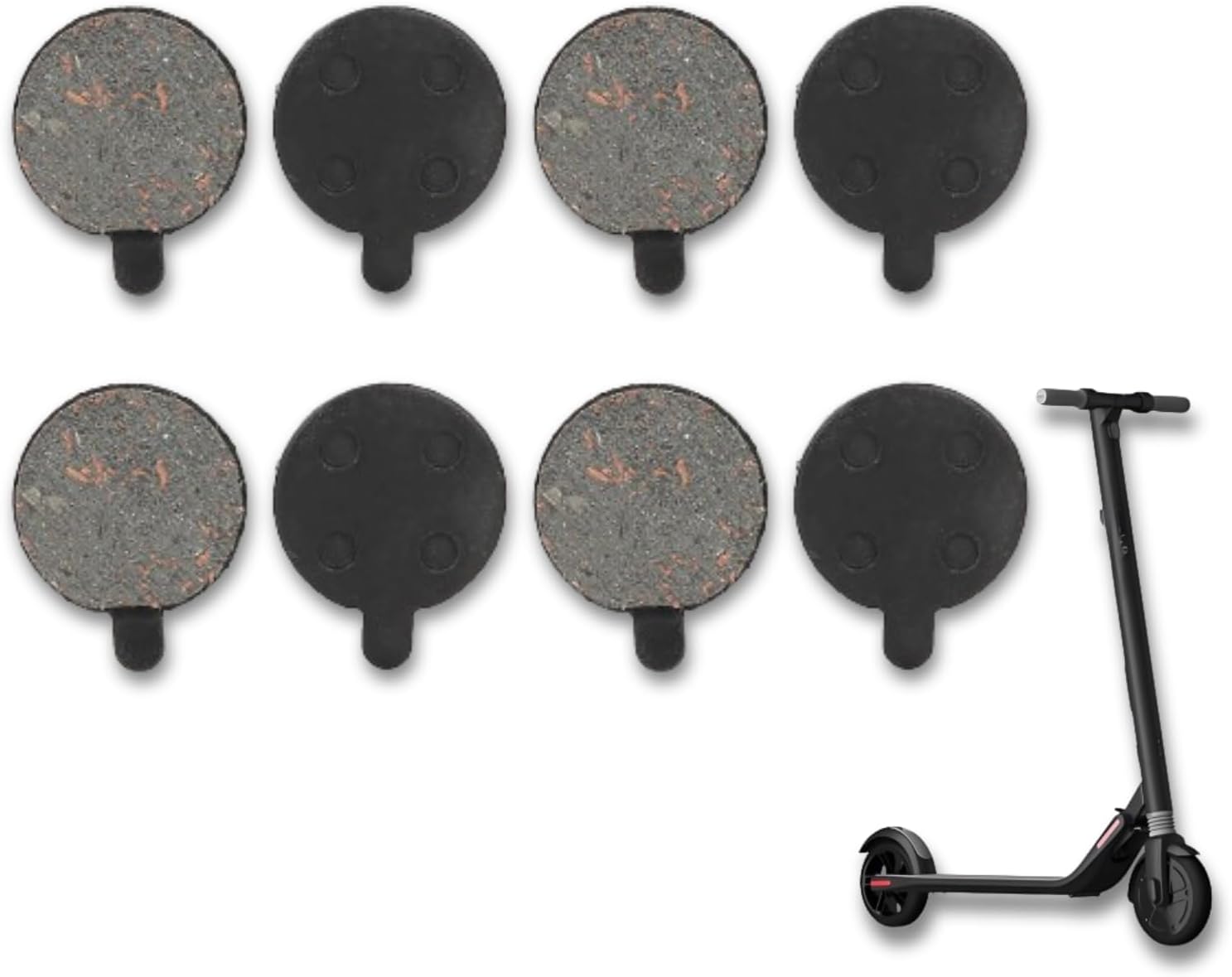 Amazon.com: 4 Pairs Brake Pads Electric Scooter Semi Metal Brake Disc ...