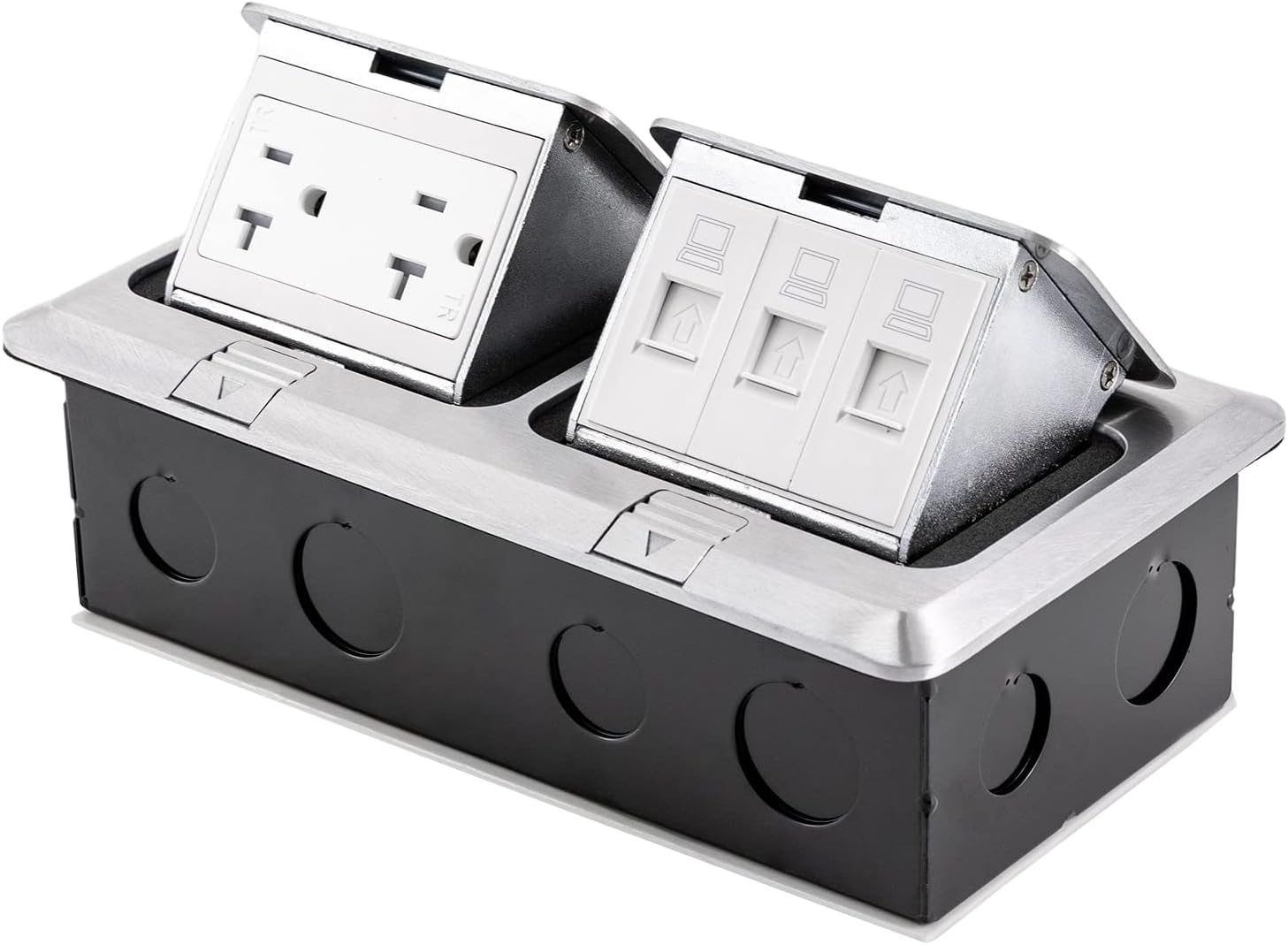 LOYALHEARTDY Dual Pop-Up Floor Box Electrical Kit, Pop Up Floor Outlet ...