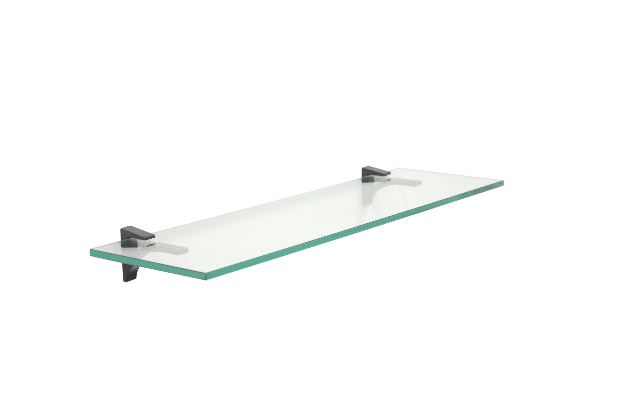 Amazon.com: Clear Floating Glass Shelf 12" X 21" in Black : Home & Kitchen
