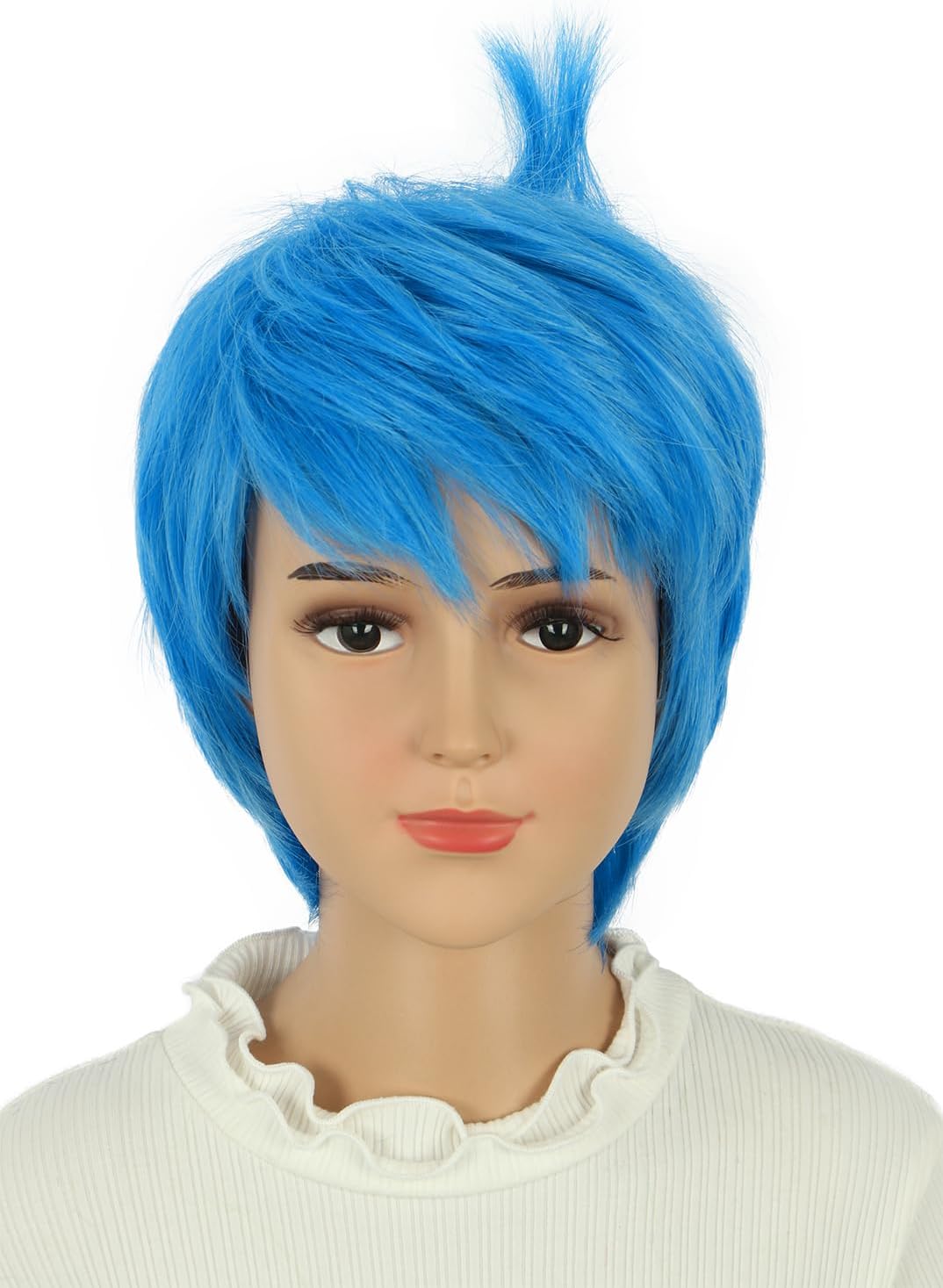 Amazon.com: karlery Men Short Straight Blue Wig Helloween Costume Wig ...