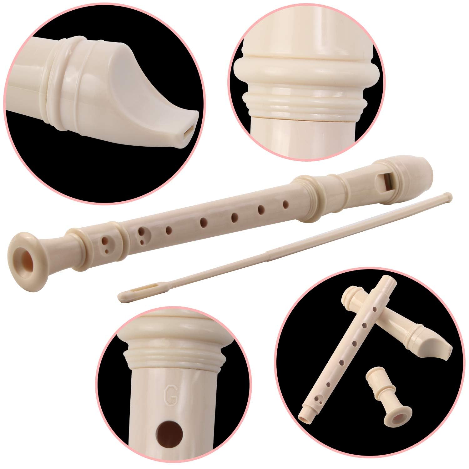 Snapklik.com : SANNIX 4 Pack Recorder Instrument, 8 Hole German Style ...