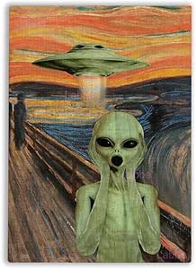 Amazon.com: Wood Puzzles Adult UFO Alien Screaming Wooden Jigsaw ...