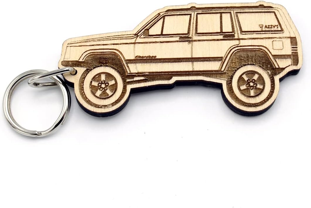 Amazon.com: Jeep® Cherokee XJ Wooden Keychain - Made in the USA ...