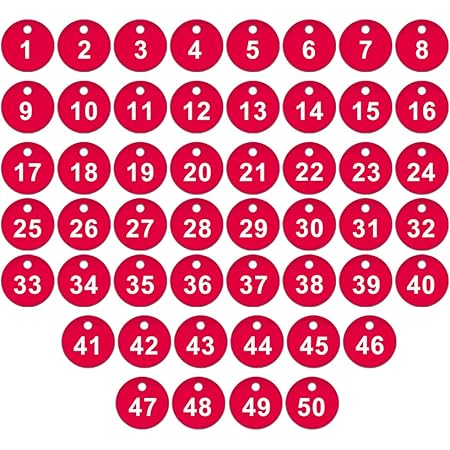 Plastic Numbered Discs Number Tags Engraved Numbered Tags Without Hole ...