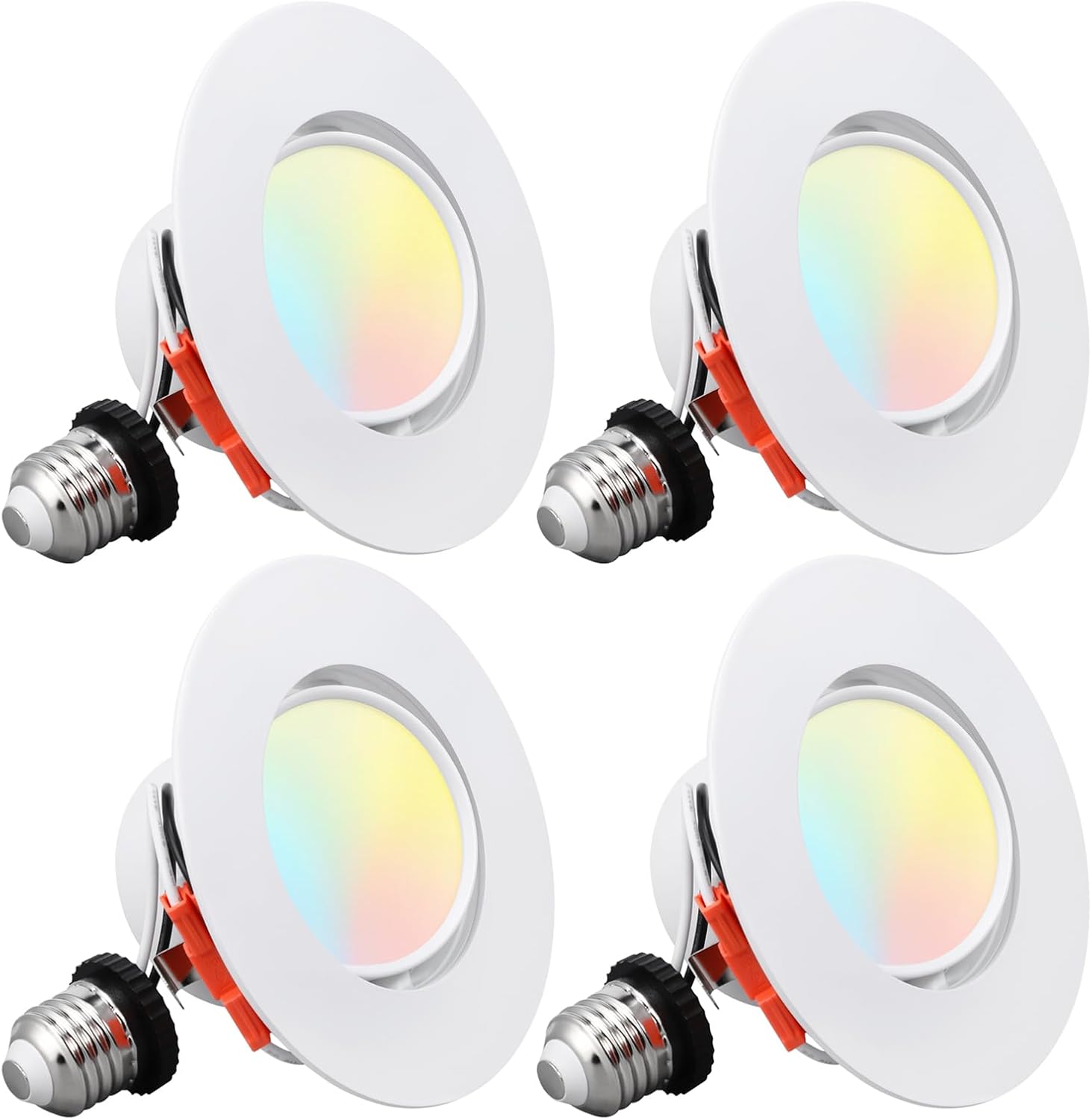 TORCHSTAR 4 Inch 5CCT Retrofit LED Gimbal Recessed Lighting, CRI90 ...