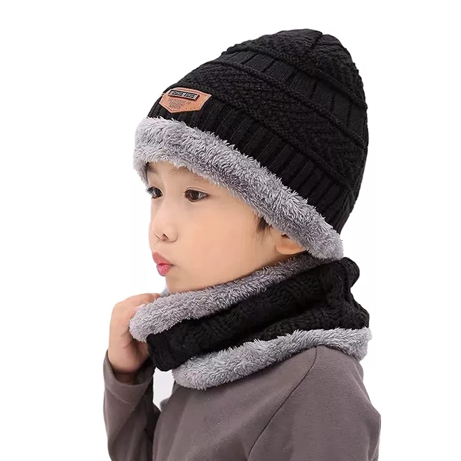 Buy YOUTH RIDE Kids Wool Winter Caps Unisex Casual Style Beanie Scarf ...