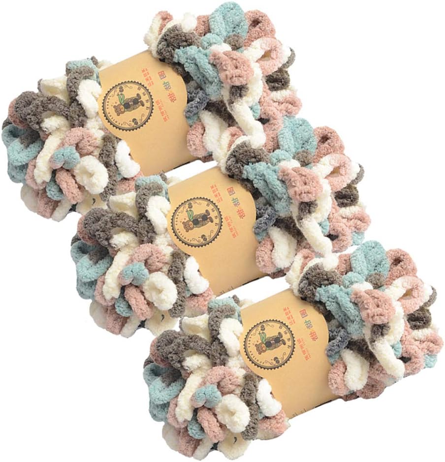 Amazon.com: Chunky Blanket Yarn Chenille Finger Loop Yarn for Hand ...
