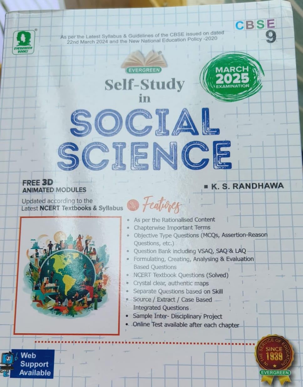 Evergreen Self Study In Social Science: For 2025 Examinations (Class 9 ...