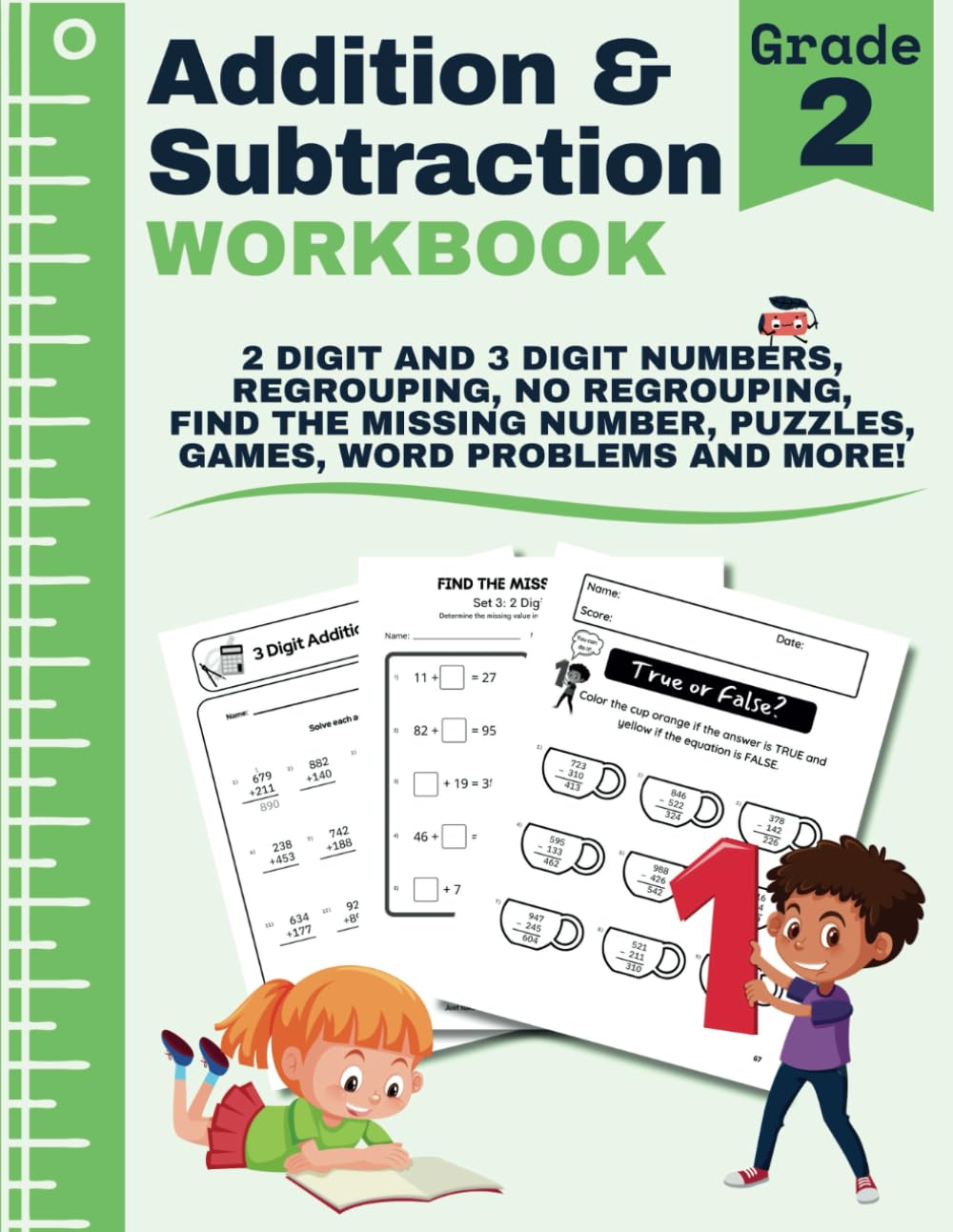 2nd Grade Addition and Subtraction Math Workbook: 3 Digit and 2 Digit ...