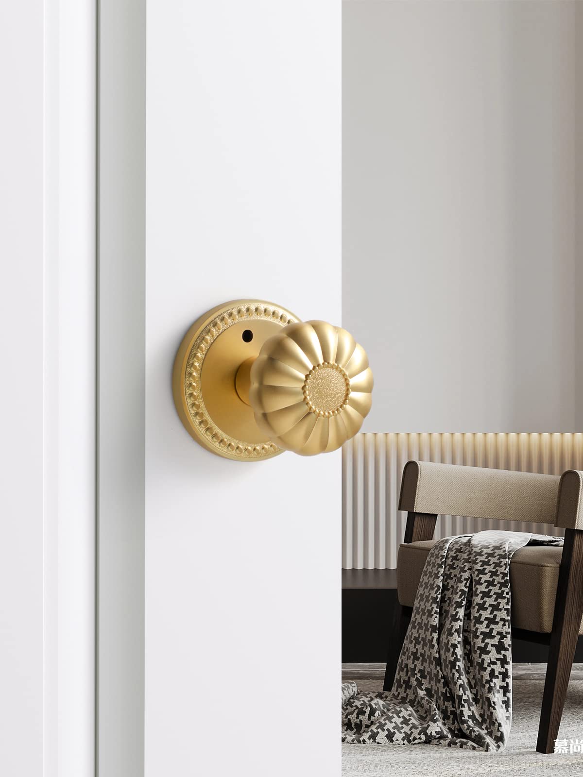 Snapklik.com : SORWDUERM Gold Door Knobs Privacy Door Knob Satin Brass ...