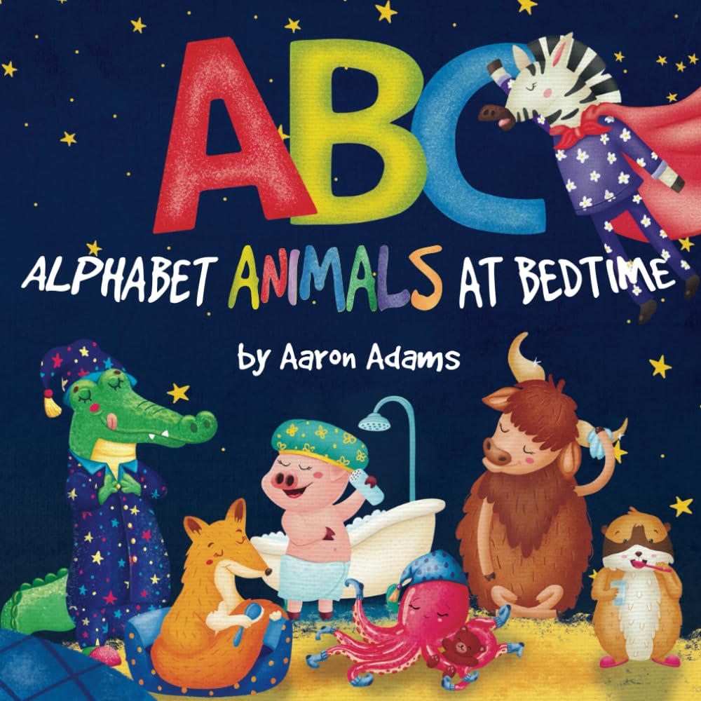 ABC: Alphabet Animals at Bedtime (Cute children's ABC books): Adams ...