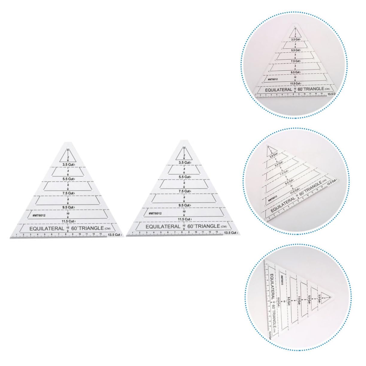 Snapklik.com : Quilting Slotted Ruler Set Of 2 Triangle Rulers For ...