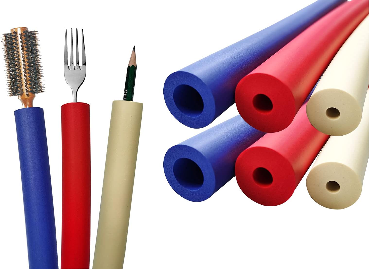 Amazon.com: MEYAGO Foam Grip Tubing(10 PCS) -No-Cut - Foam Tubes Grip ...