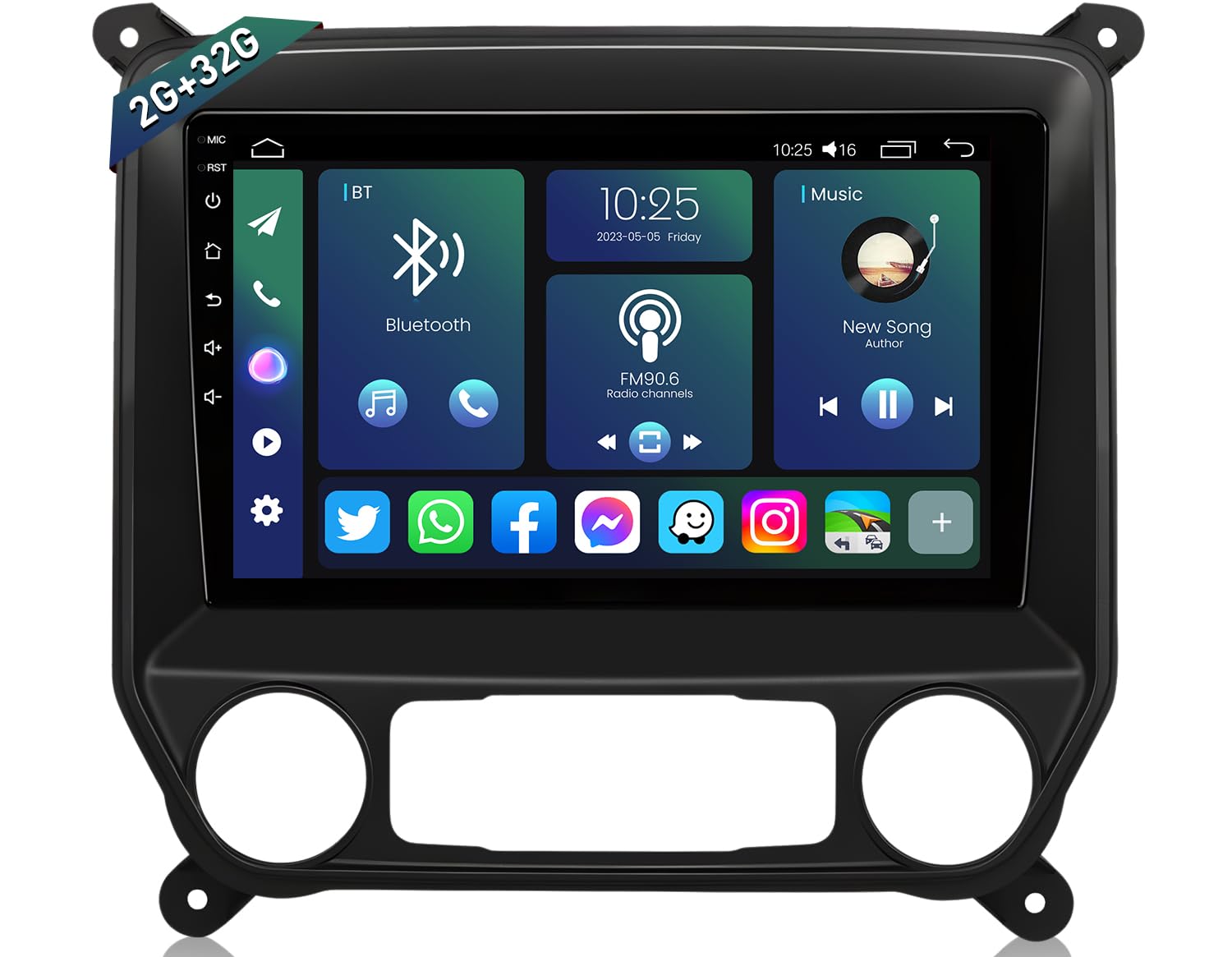Amazon.com: 2+32GB Car Stereo Radio for Chevy Silverado 2014-2018 ...