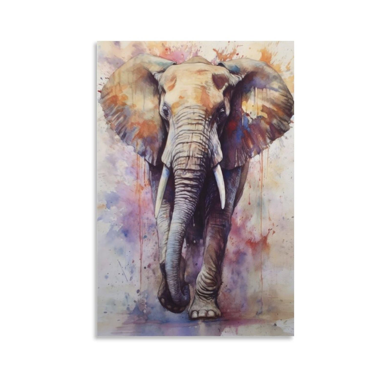 Obra De Arte Abstracta De Elefante