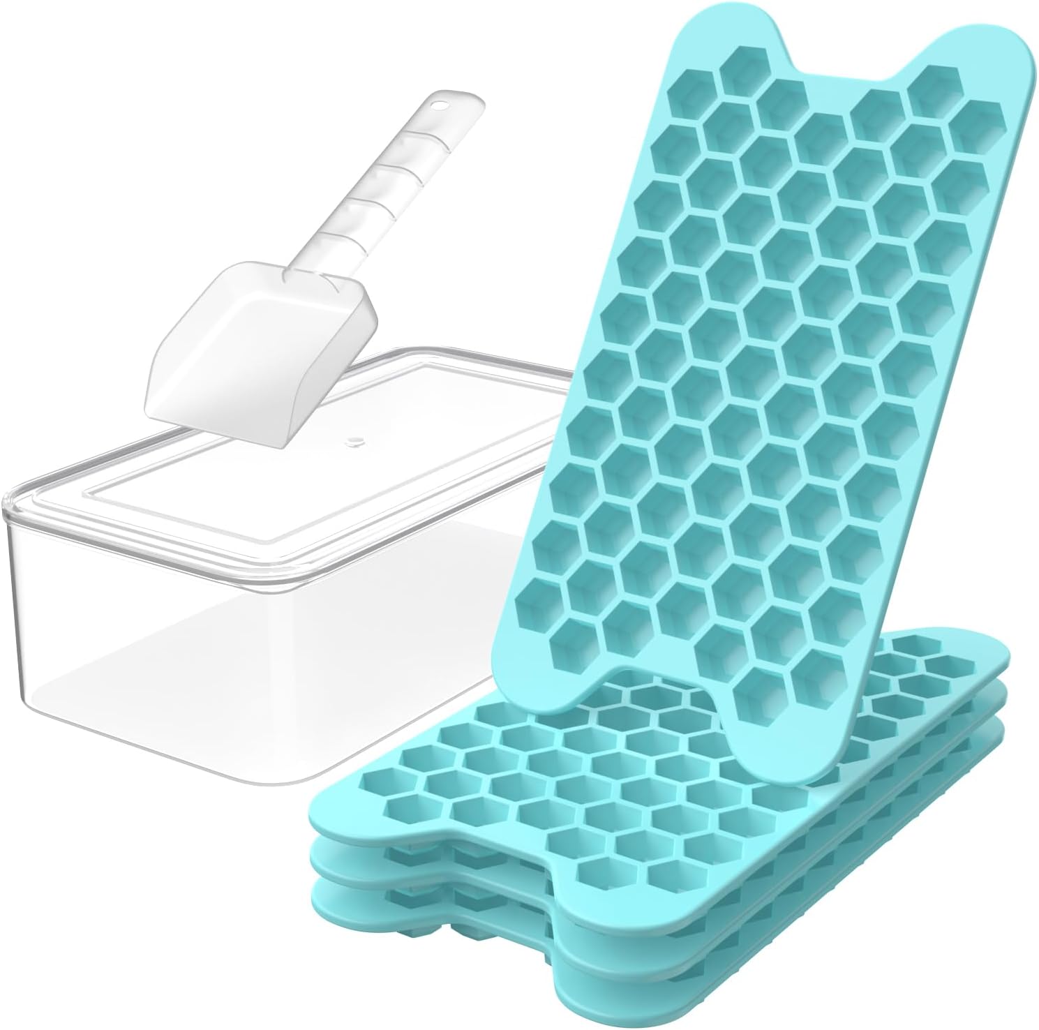 Amazon.com: Small Ice Cube Tray for Freezer: MOOFEI Ice Cube Maker ...