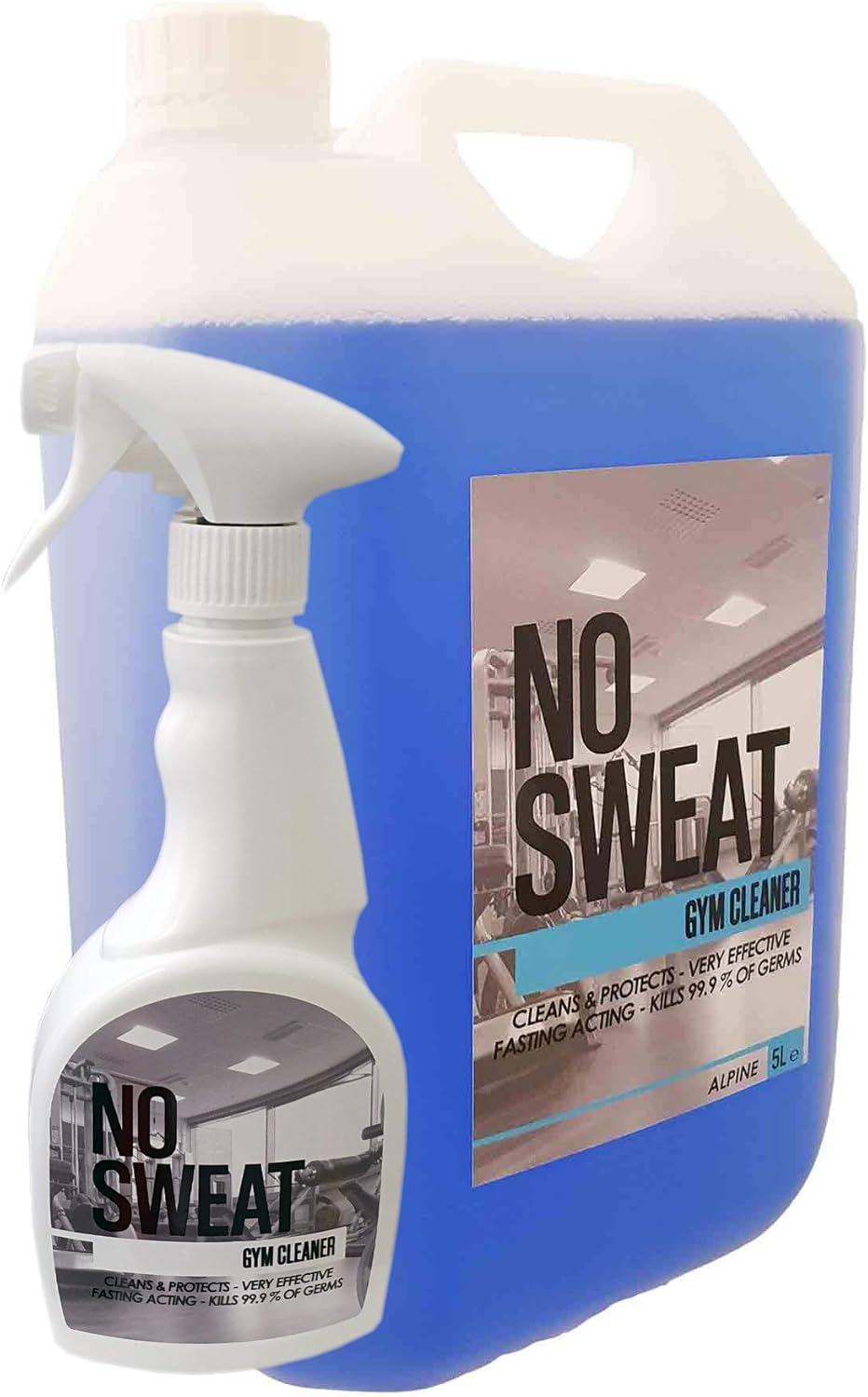NO SWEAT Gym Equipment Cleaner Sweat Remover (5L) (Alpine with Spray ...