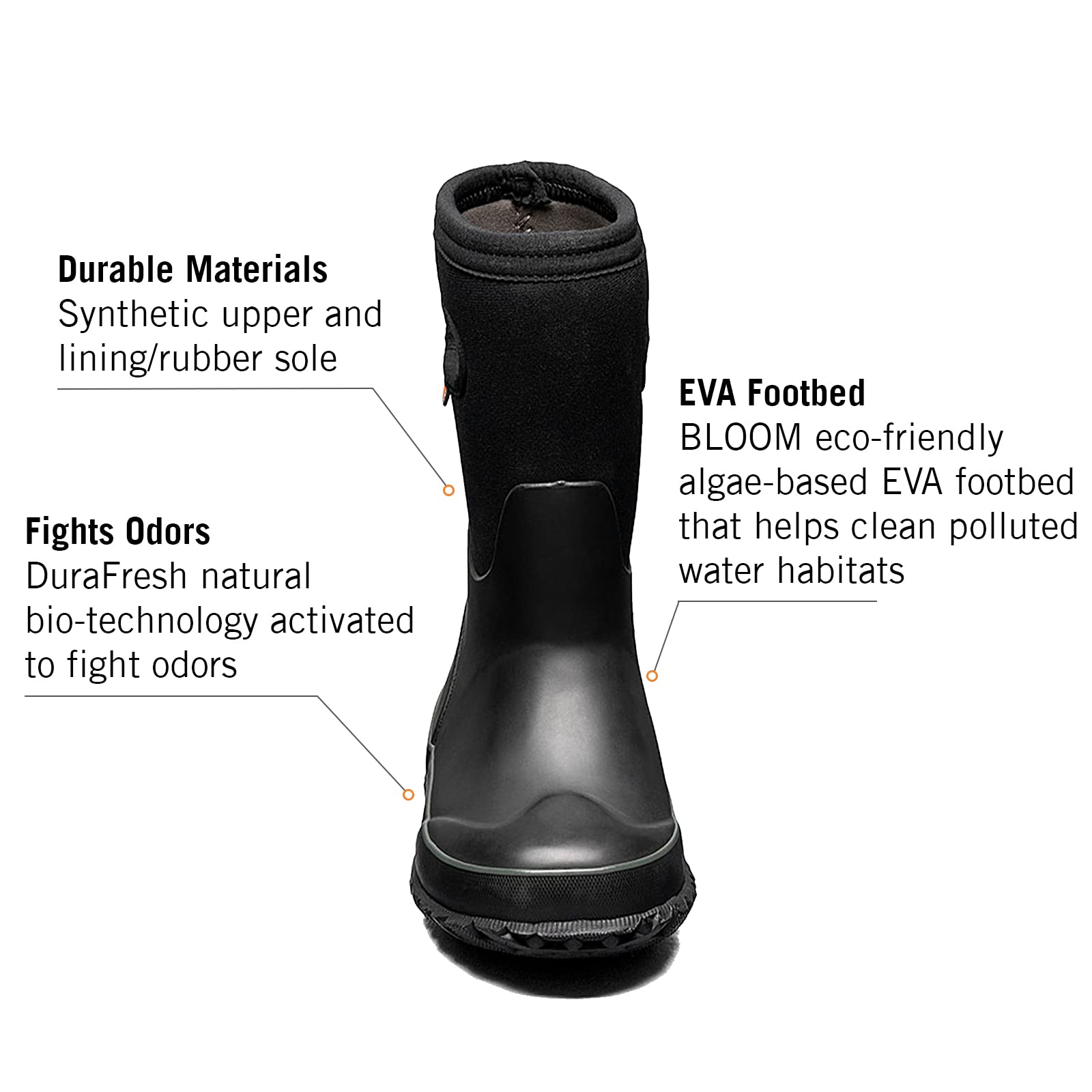 Snapklik.com : BOGS Grasp Rain Boots I Waterproof, Insulated All ...