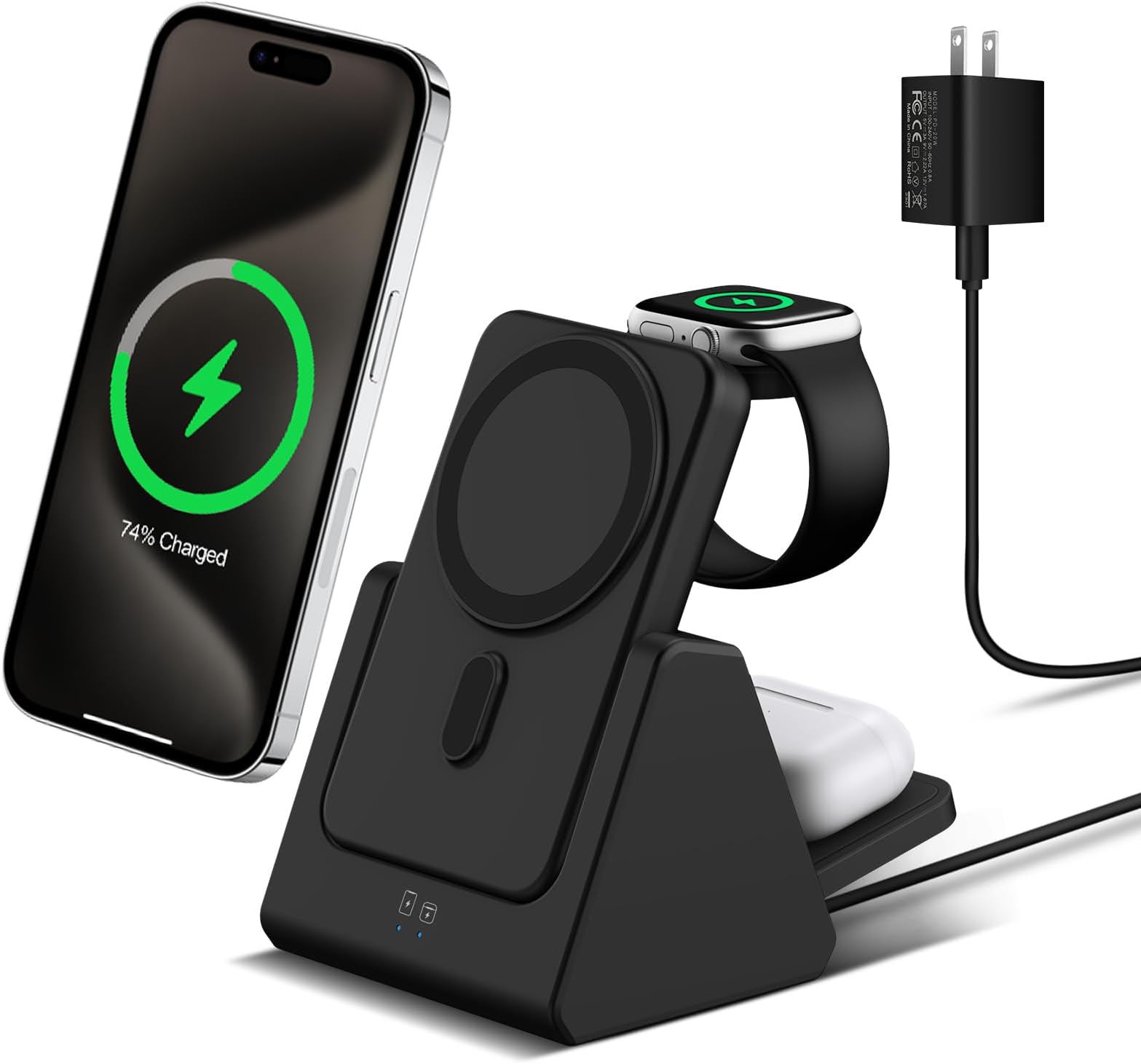 Amazon.com: DDUAN Wireless Charging Station Compatible for iPhone: Mag ...