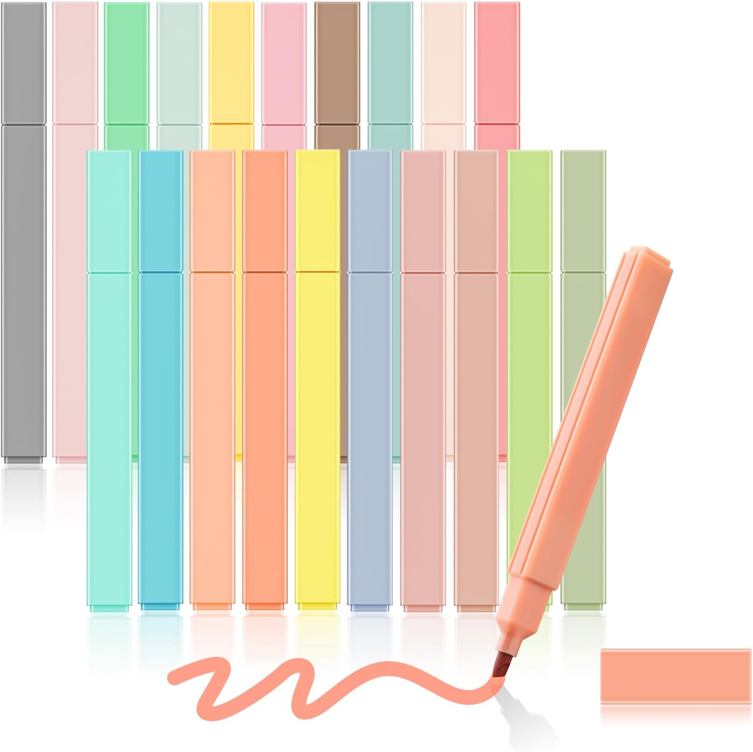 Amazon.com : ZEYAR Aesthetic Cute Highlighter Pens, Cream colors ...