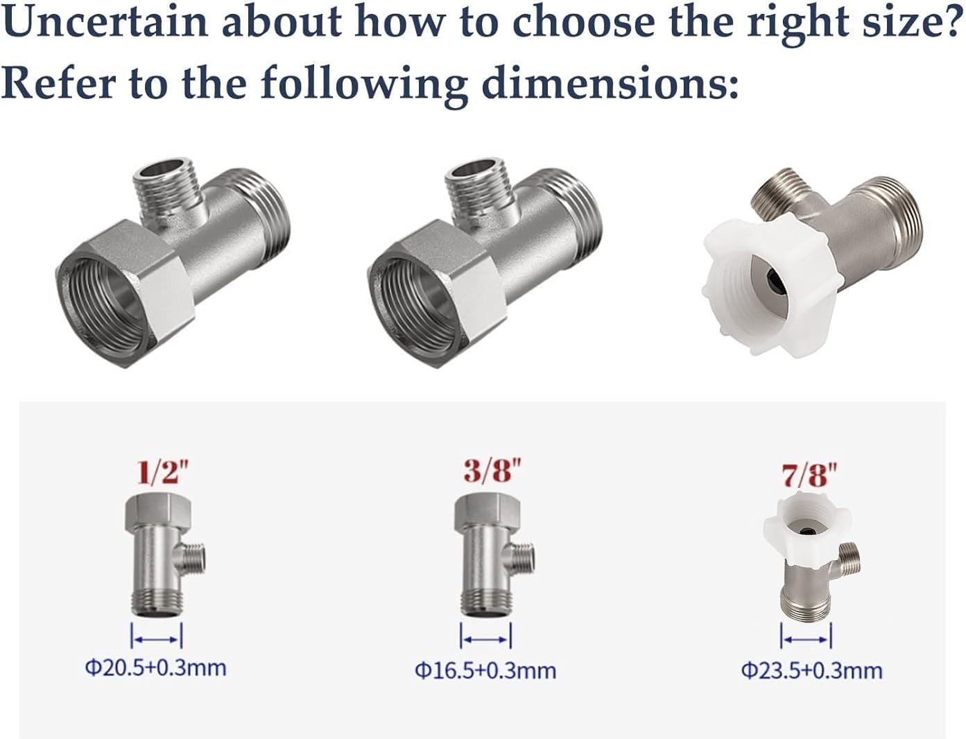 Snapklik.com : Series 07 Bidet T-Adapter And Braided Steel Cold Water ...