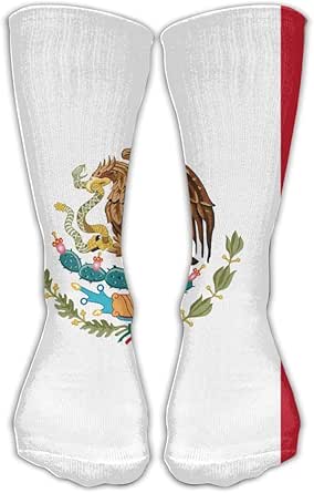 Amazon.com: Unisex Casual Crew Socks Flag Of Mexico Fashion Novelty ...