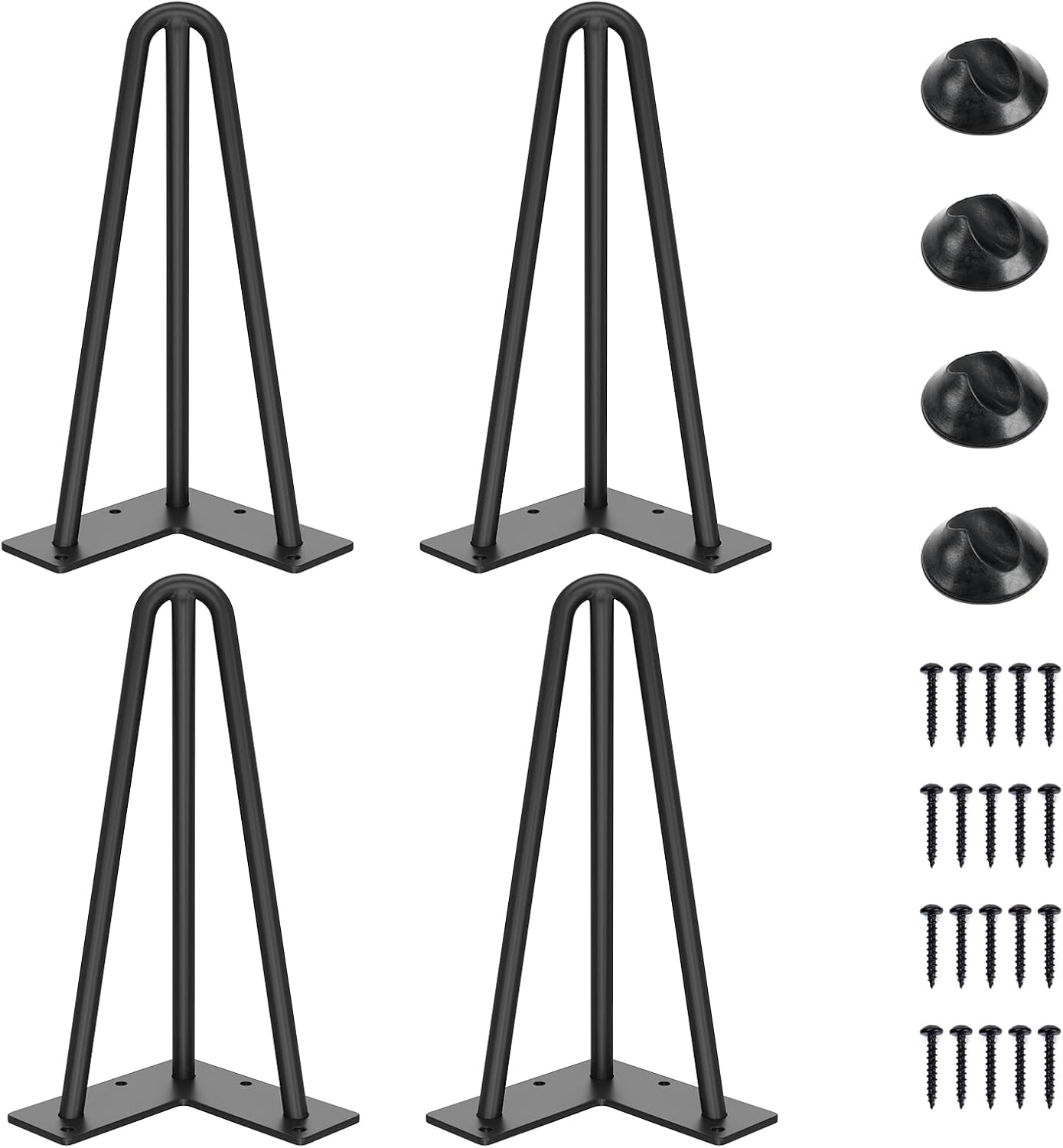 Amazon.com: SMARTSTANDARD 10 Inch Hairpin Table Legs, 3 Steel Rods 1/2 ...