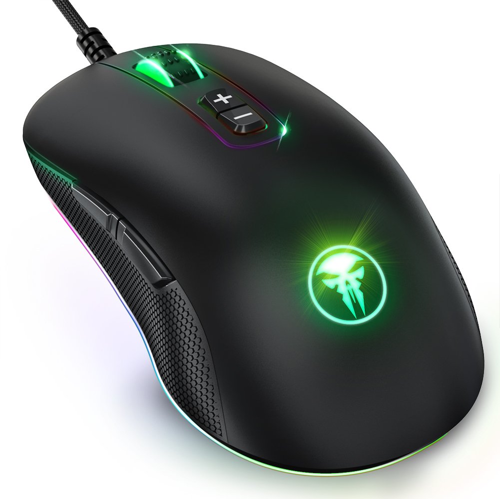 Gaming Mouse, BYB 7 Programmable Buttons RGB Optical MMO 4K Gaming ...