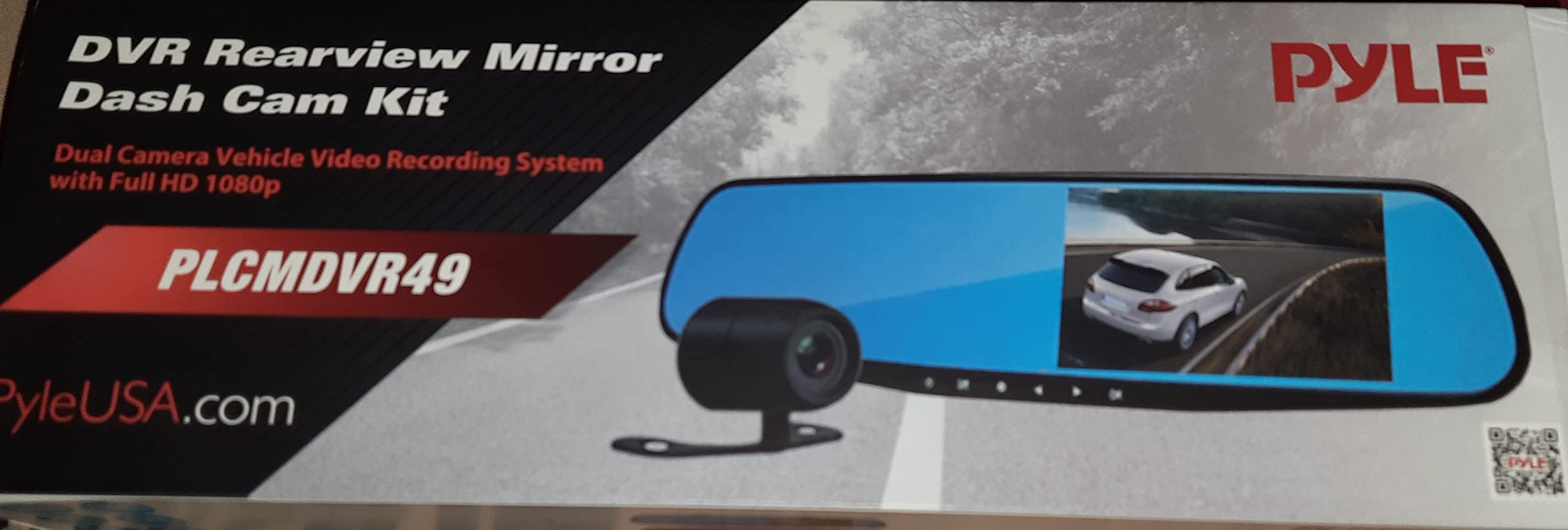 Pyle Hd 1080P Dvr Rearview Mirror Dash Cam Kit - Dual Camera Vehicle ...