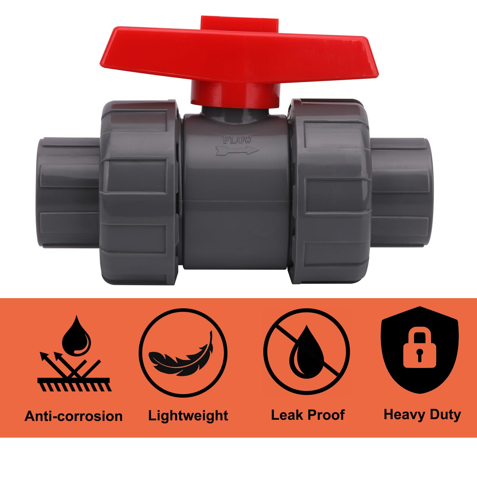 Snapklik.com : Lswteiz 2Pack 3/4" PVC True Union Ball Valve Socket