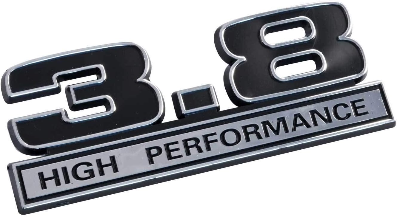 Amazon.com: Chrome & Black 3.8 High Performance Emblem : Automotive