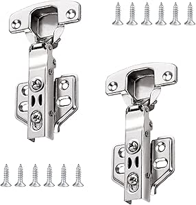 2 Pcs Soft Close Hinges Kitchen Cupboard Cabinet Door Hinges with Self ...